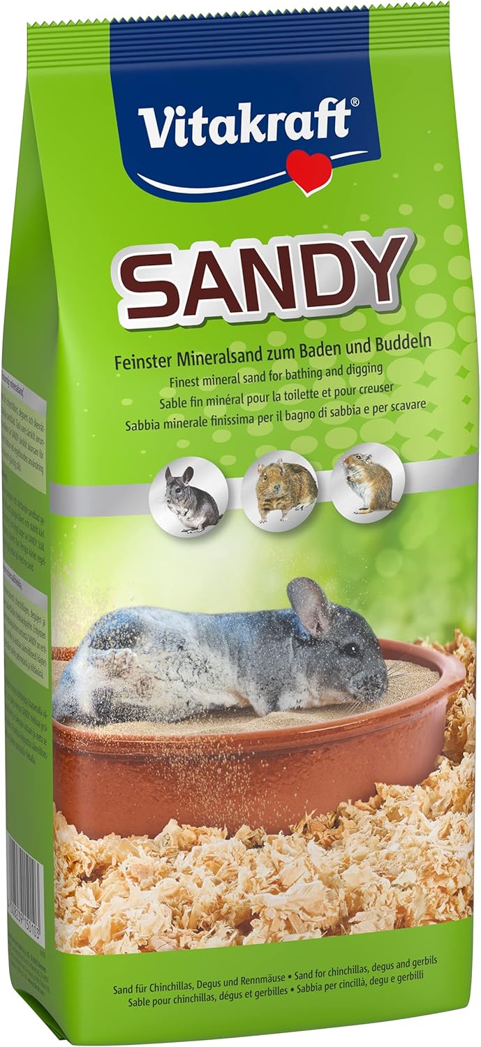 Vitakraft Sandy Fine Mineral Sand 1kg | Chinchilla & Small Pet Grooming ...