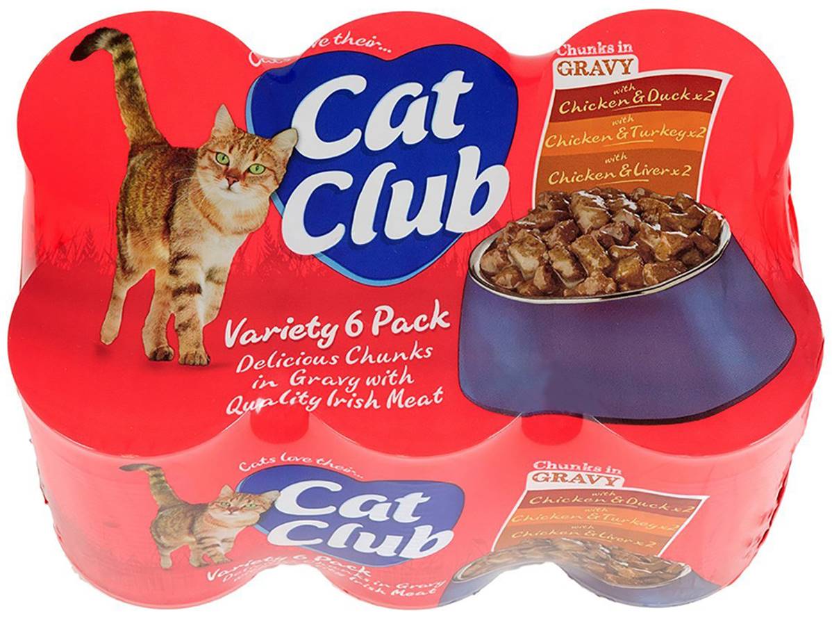 Cat Club | Wet Cat Food Tins | Chunks In Gravy | 6 Pack – petconnection.ie