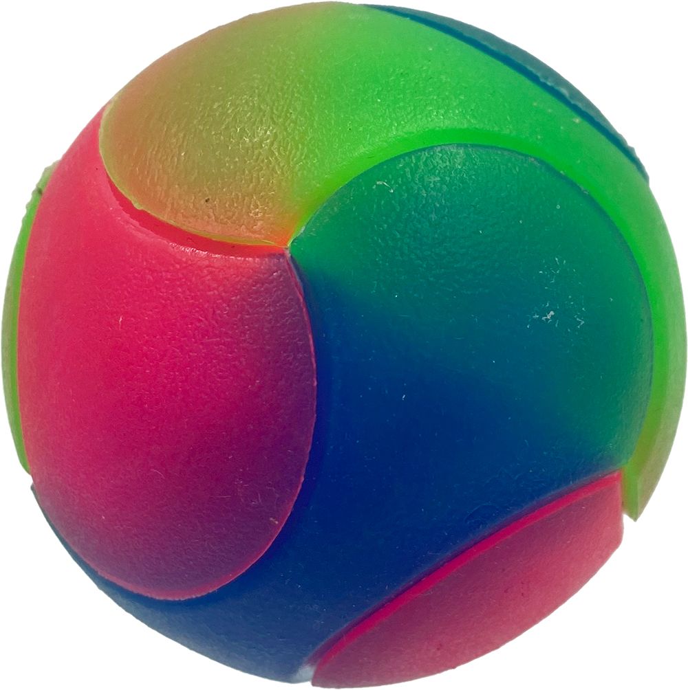 Hem & Boo Flashing Multi-Coloured Ball - 6.5cm | Dog Toy – petconnection.ie