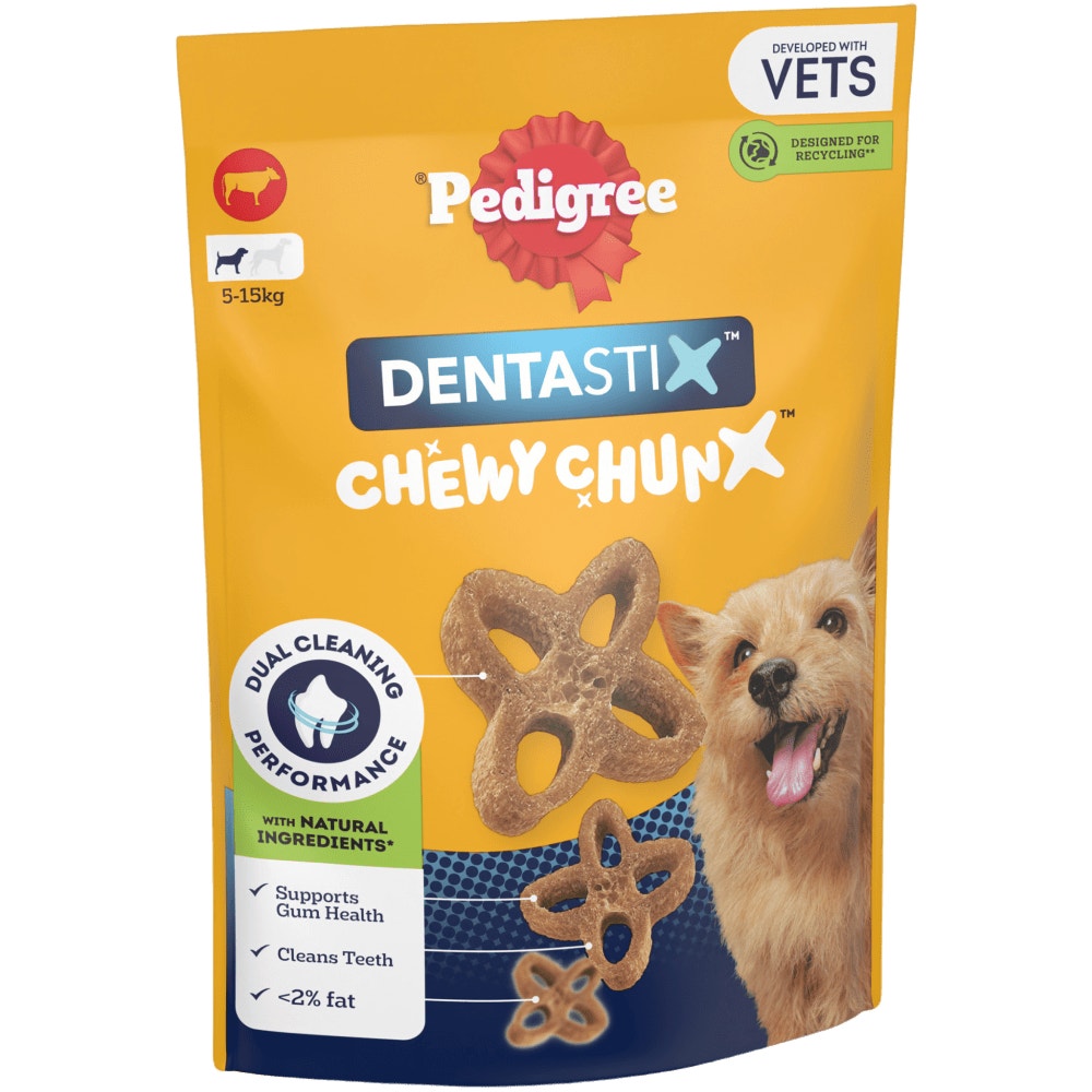 Pedigree Dentastix Chewy Chunx Beef рџ рџђ Dog Treats Mini вђ 68g