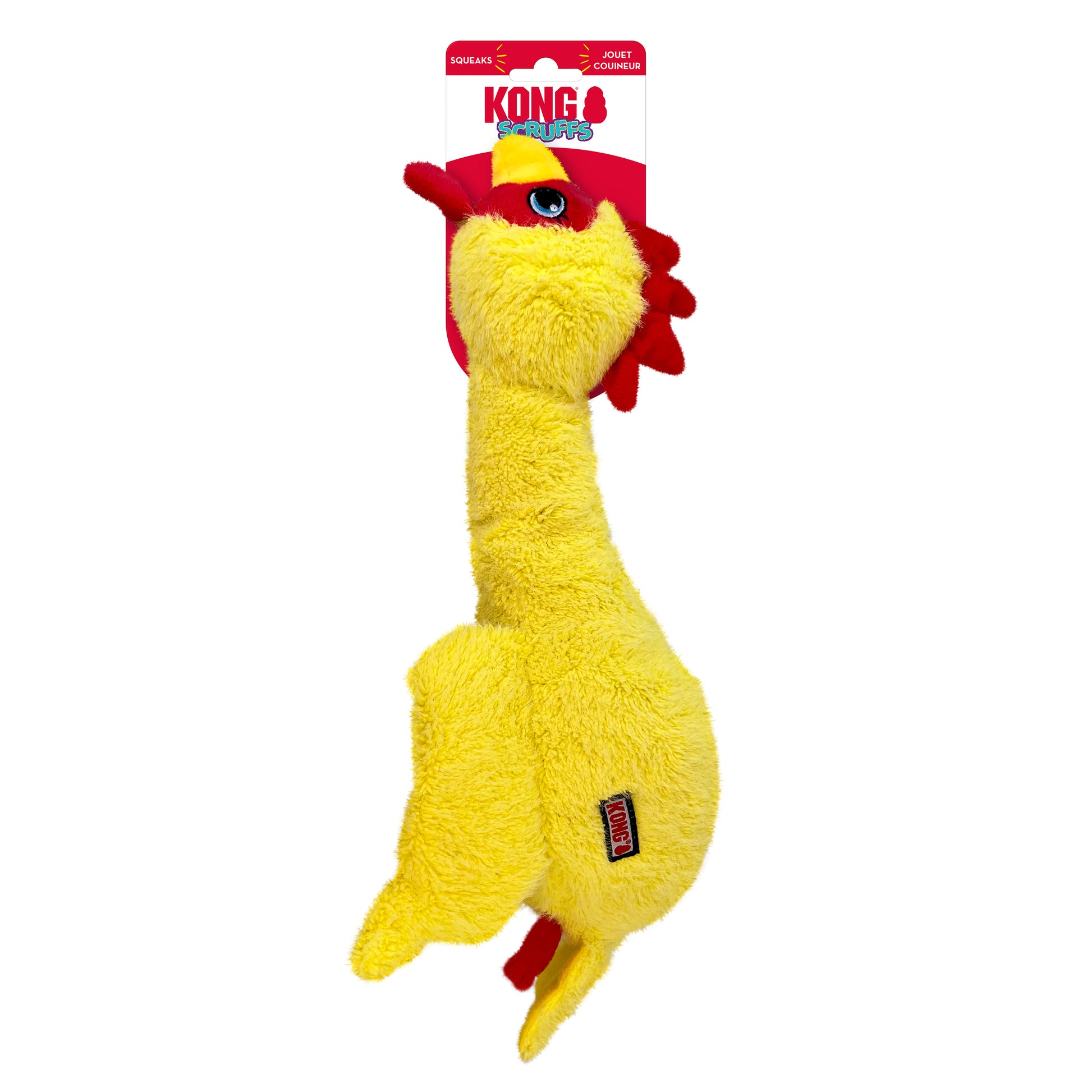 KONG Scruffs Chicken | Long-Neck Plush Squeaky Dog Toy – petconnection.ie